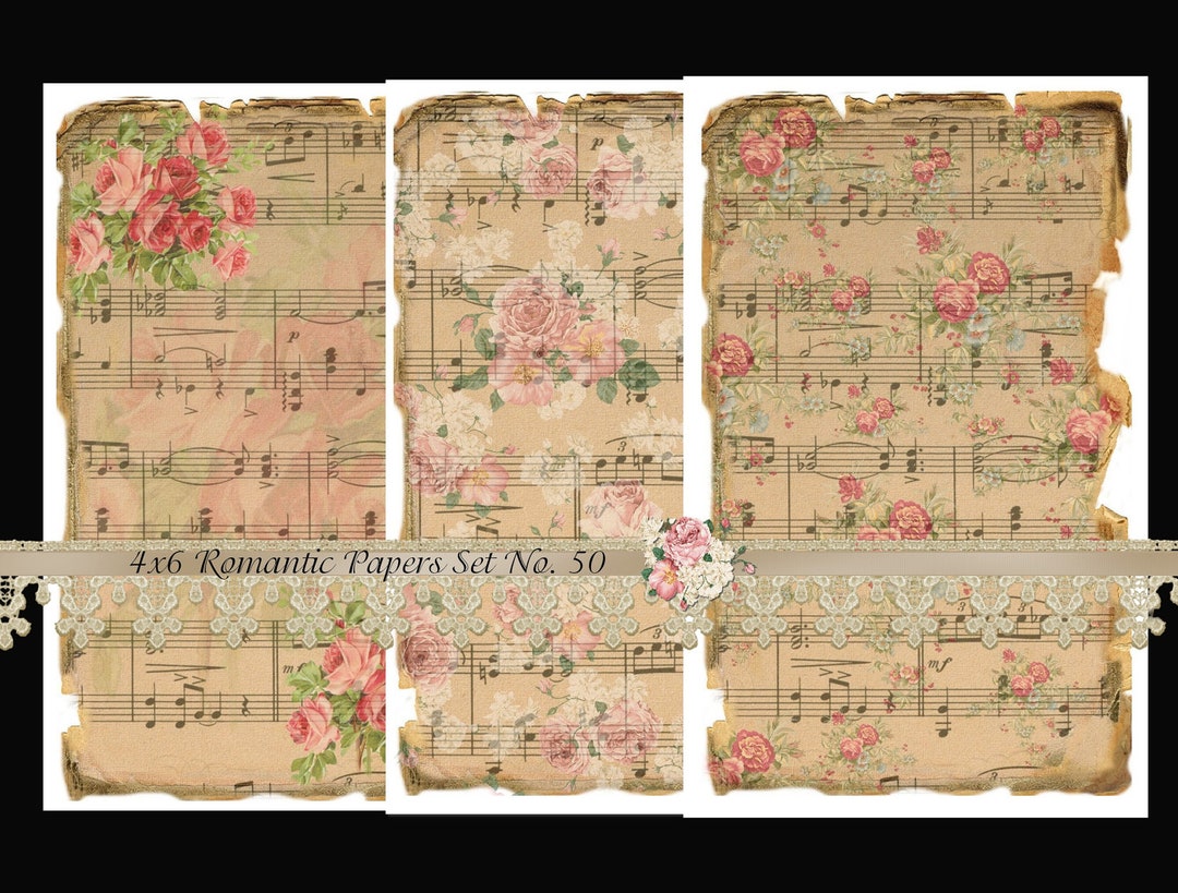 Pretty Paper Pack No. 50 - Three Gorgeous Papers - Printable Digital ...