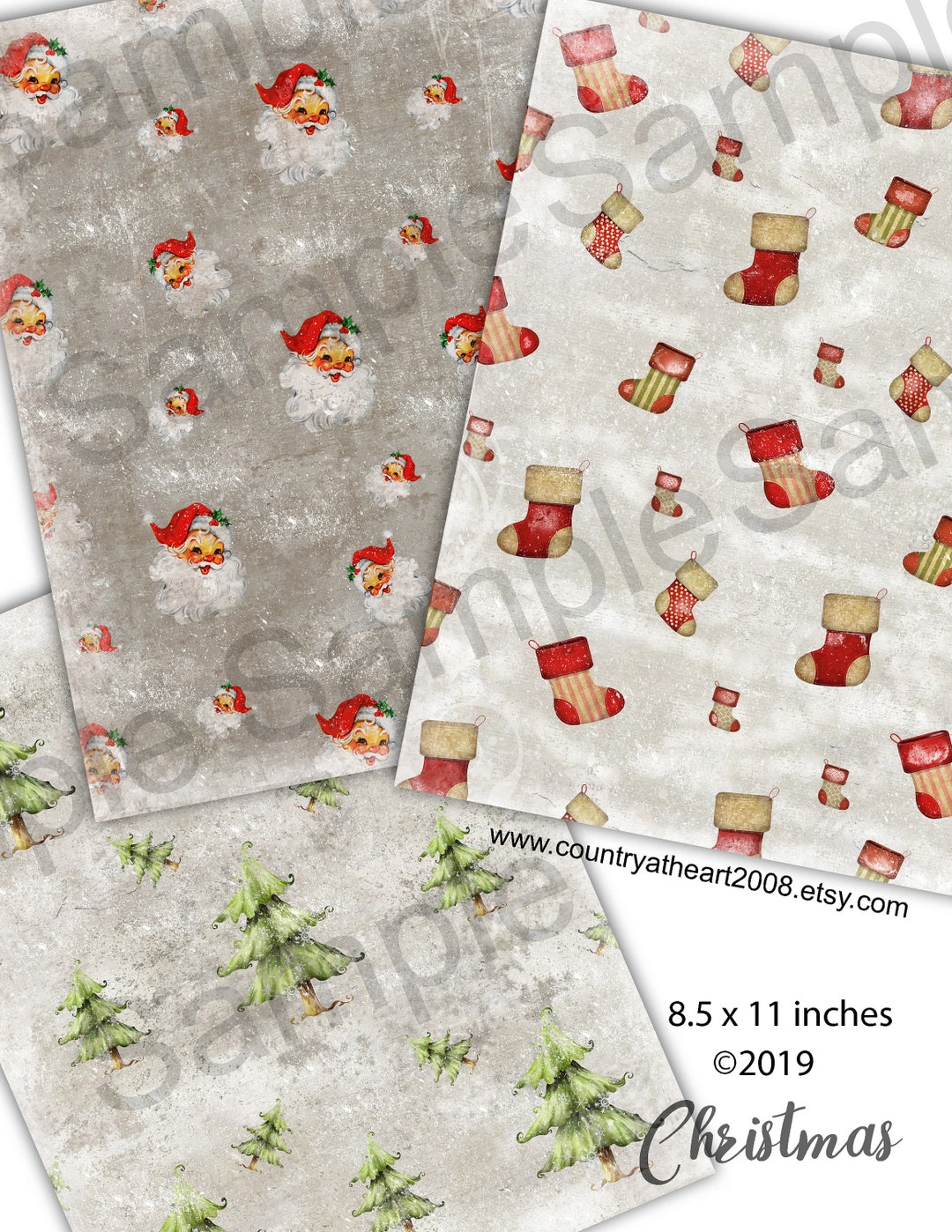 Christmas - Gorgeous Paper - 8.5 X 11 Inches - Printable Digital ...
