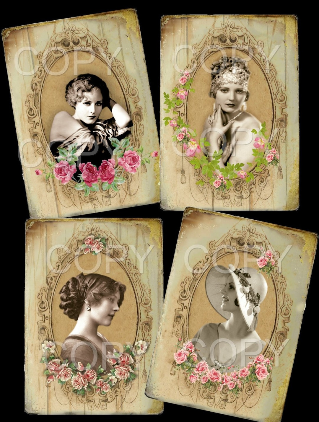 Instant Download Vintage Ladies 3.5 X 5 Inches Printable - Etsy