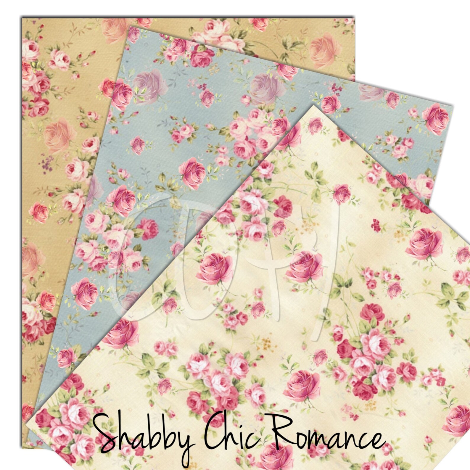 Shabby Chic Romance Papers 8.5 X 11 Inches Printable - Etsy