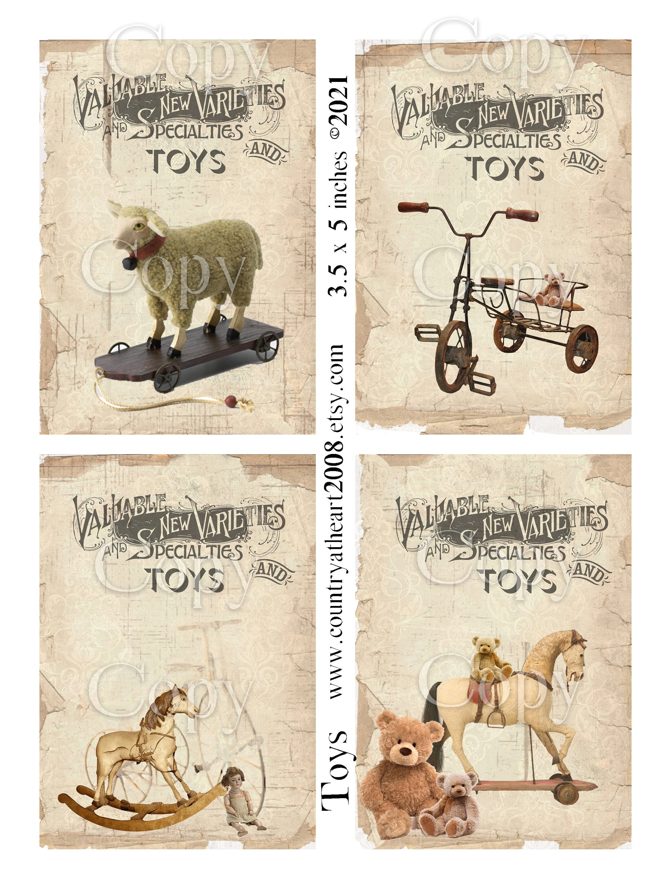 TOYS 3.5 X 5 inches Collage Sheet Printable Download | Etsy