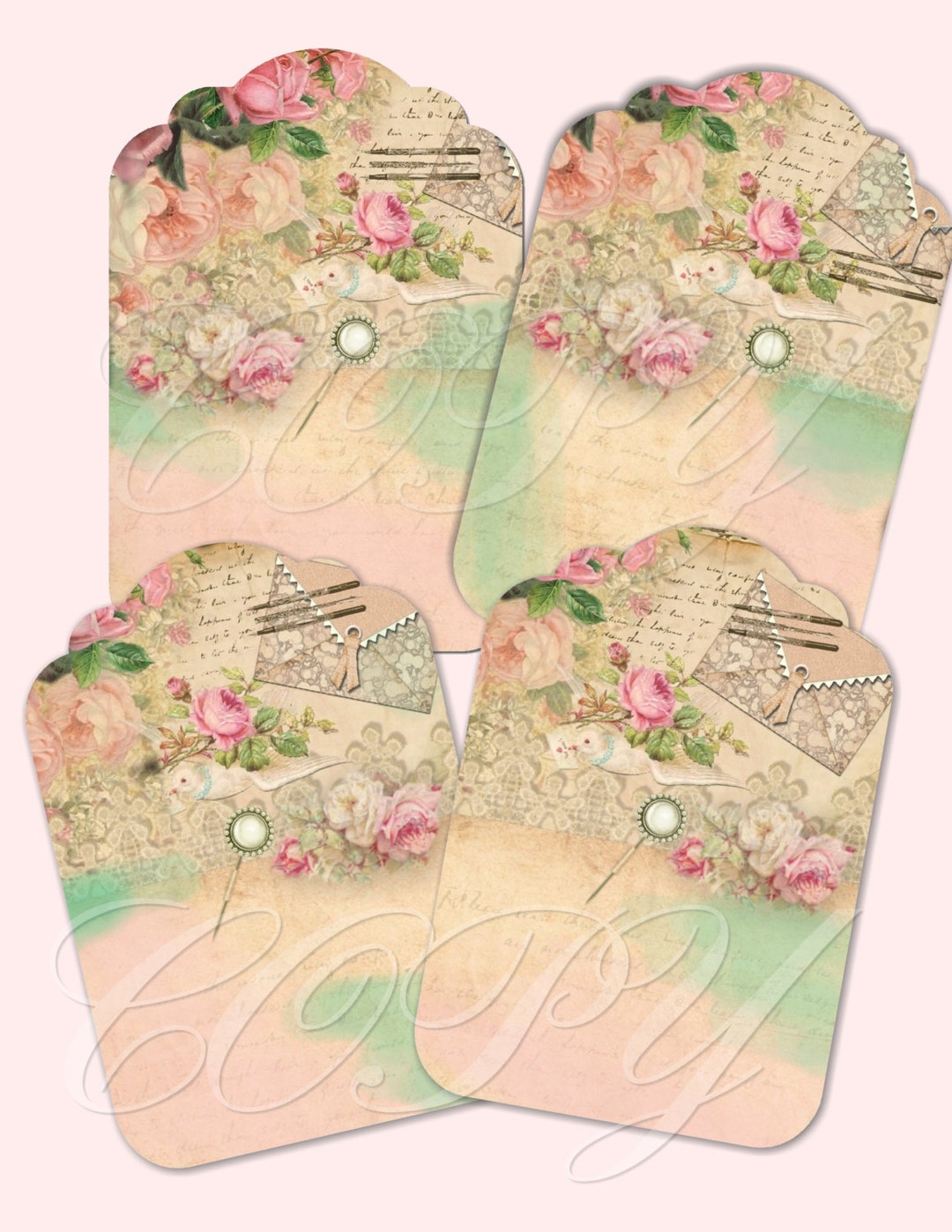 Shabby French - Hang Tags - Digital Download - Printable Digital ...