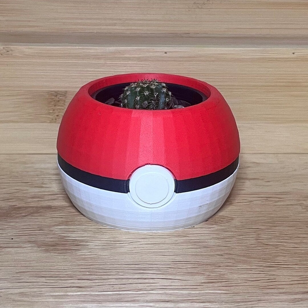 3D Printed Planter Pot Pokemon/pokeball Inspired - Etsy Australia
