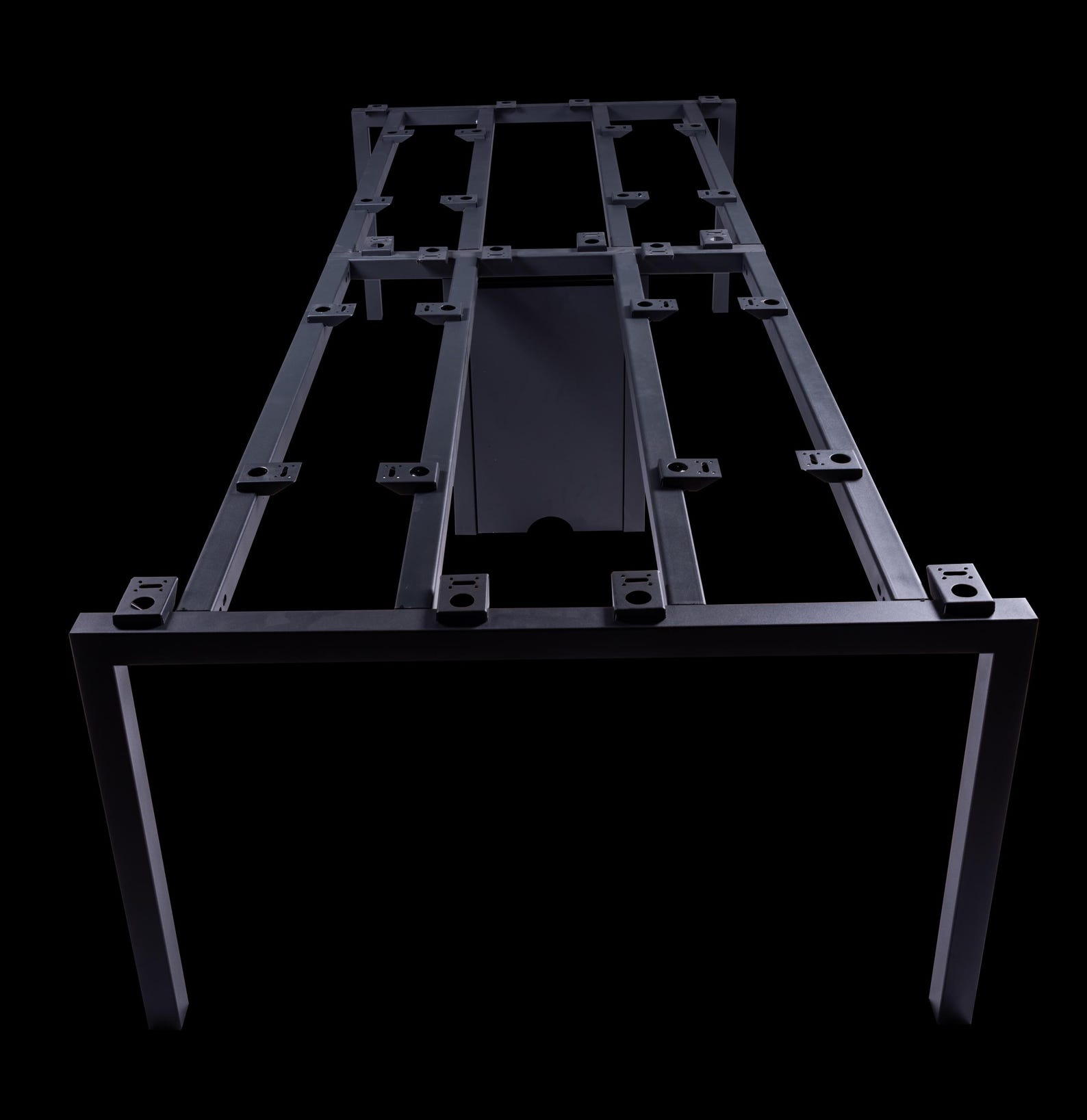 Adjustable Metal Table Legs Sleek 50x50mm Profile With Cable Management ...