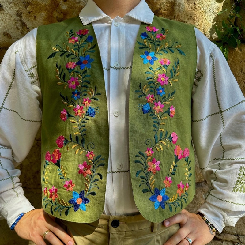 Floral Vest - Etsy