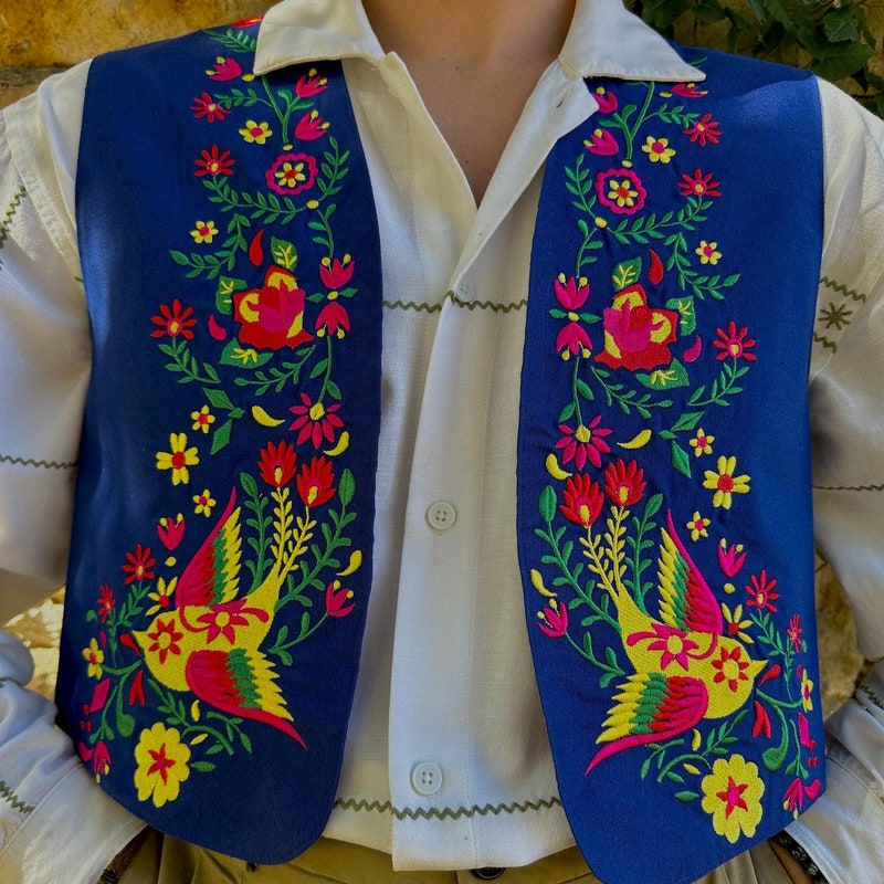 Embroidered Vest - Etsy