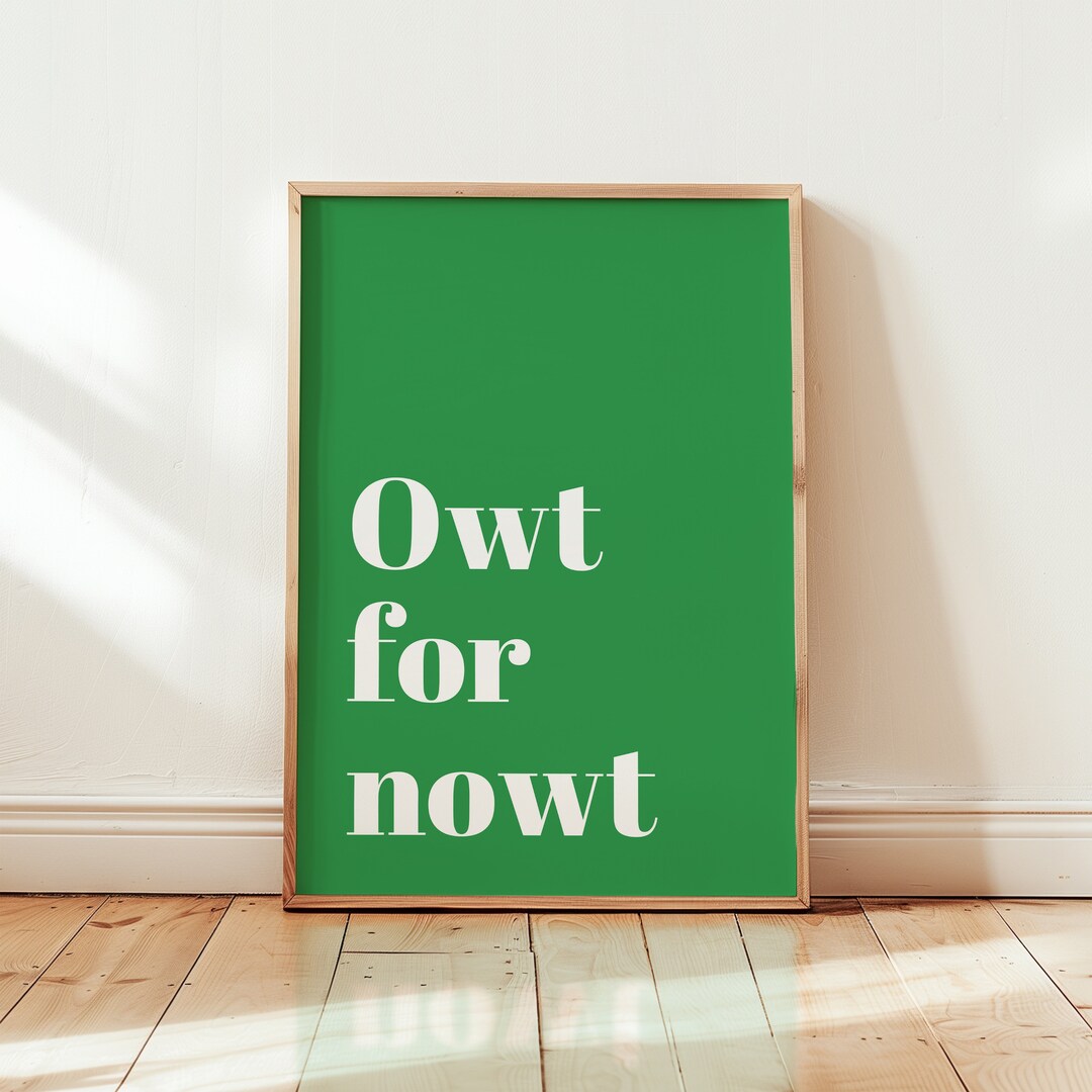 Yorkshire Print Gallery Wall Art Quote, Northern Sayings, Modern Home ...