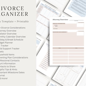 40 Page Canva Divorce Planner Organizer Template Bundle, Planning Book ...