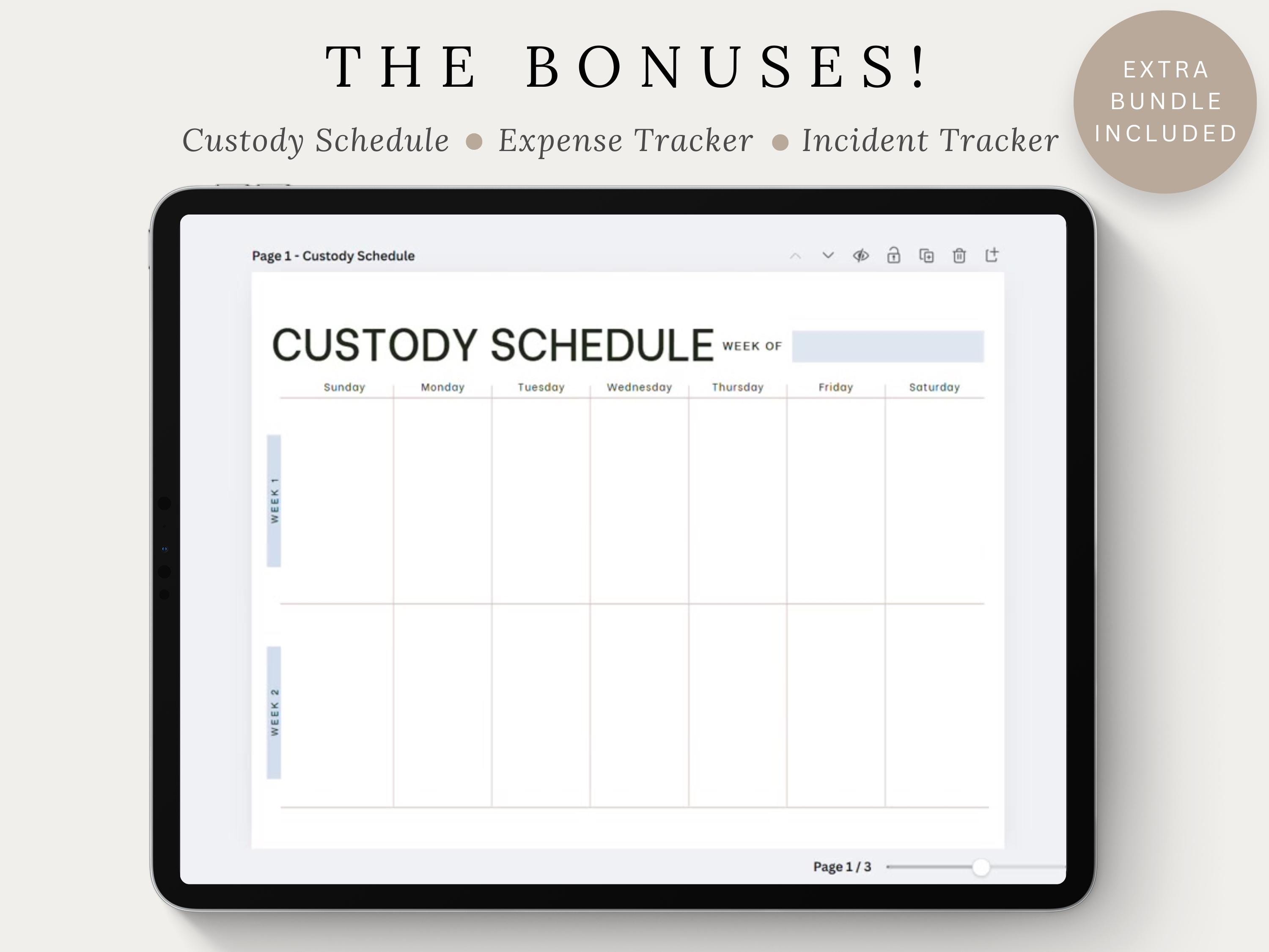 40 Page Canva Divorce Planner Organizer Template Bundle, Planning Book ...