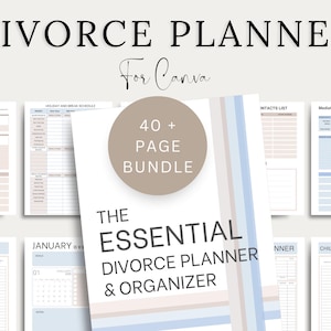 40 Page Canva Divorce Planner Organizer Template Bundle, Planning Book ...
