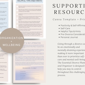 40 Page Canva Divorce Planner Organizer Template Bundle, Planning Book ...