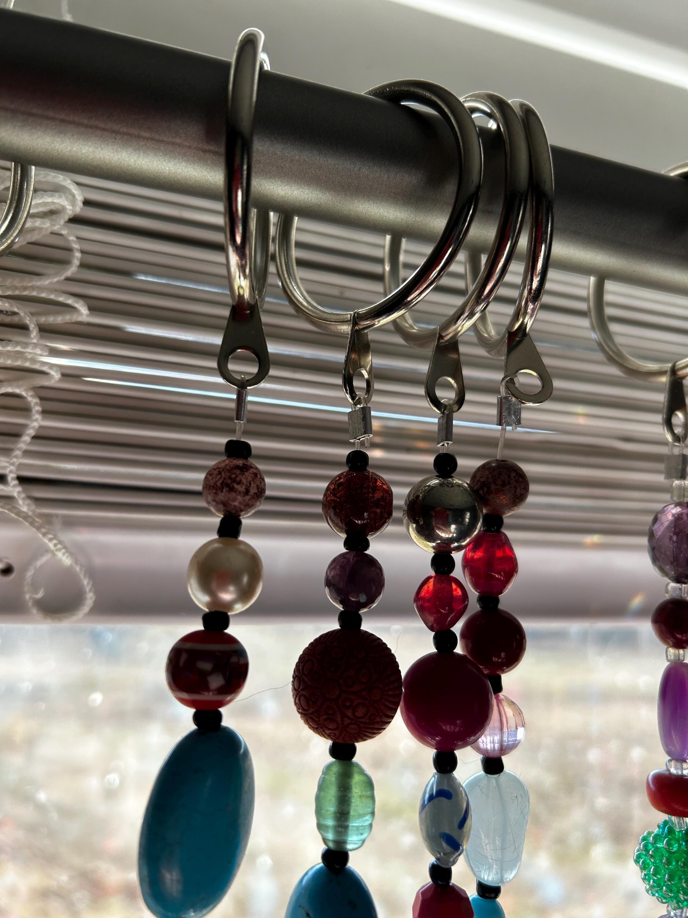 Beaded Valance Window Treatment Suncatcher Boho/hippie Window ...