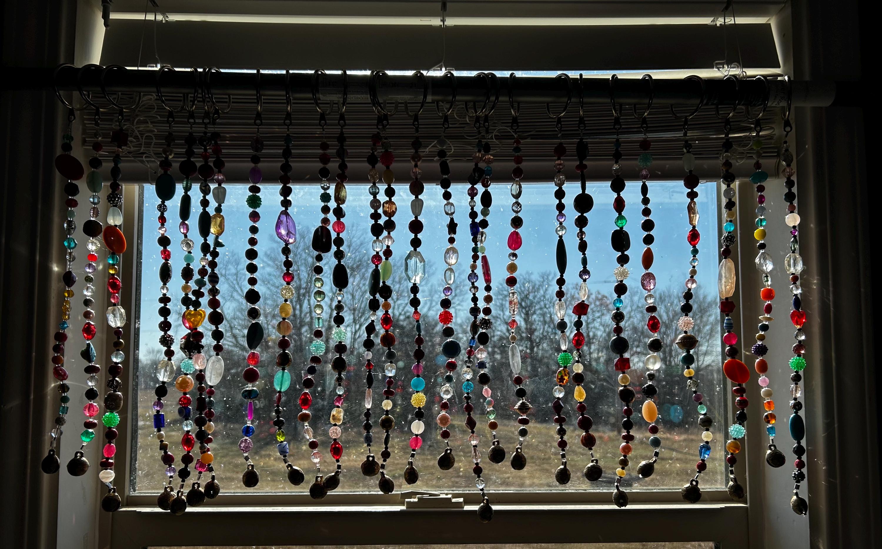 Beaded Valance Window Treatment Suncatcher Boho/hippie Window ...