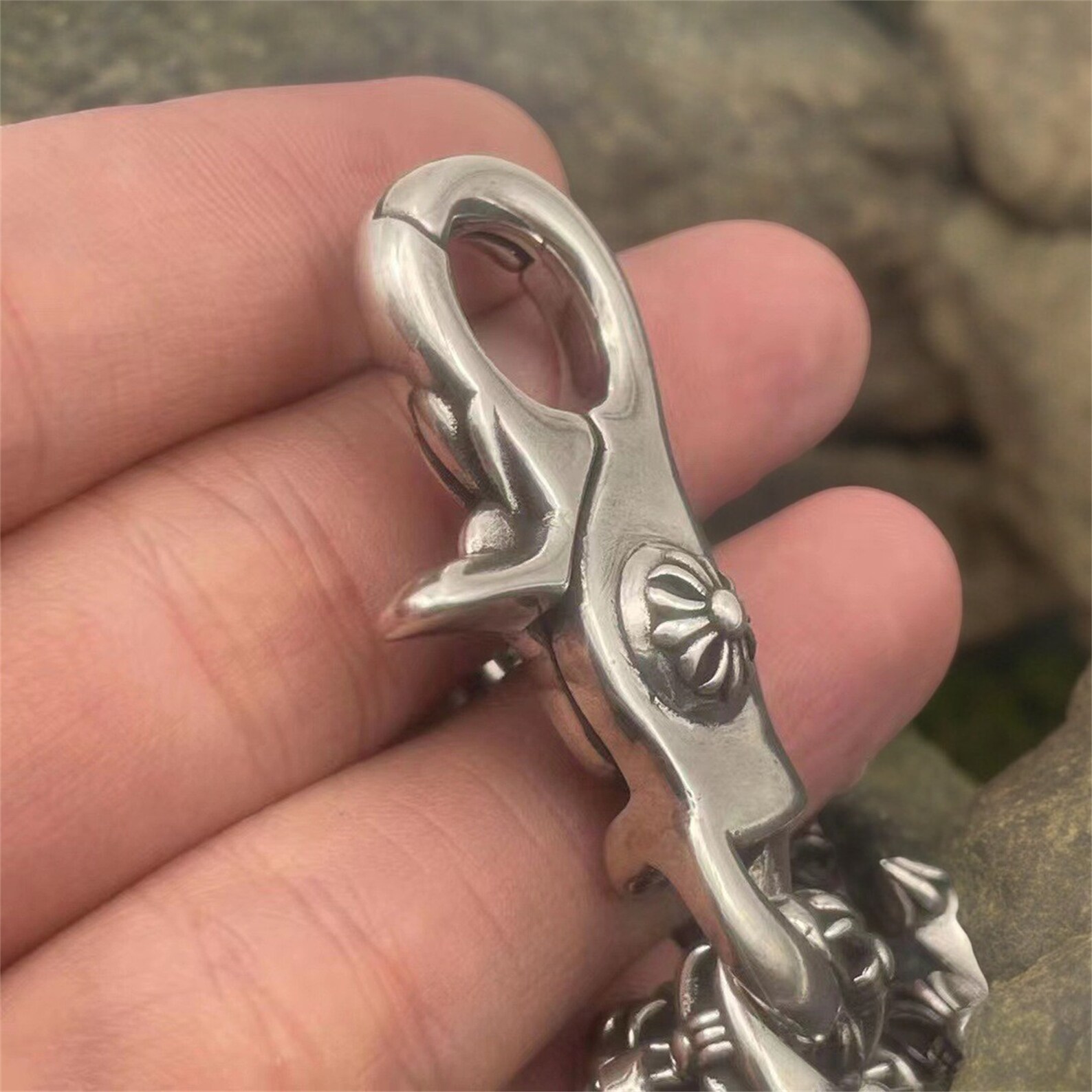 Chrome Hearts Style Design,chrome Hearts Dice Keychain,gothic Keychain ...