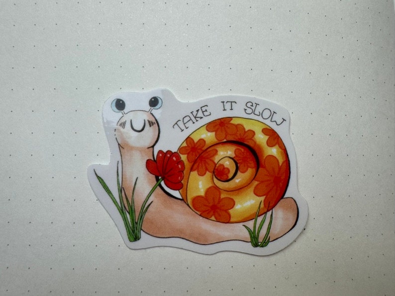 Sticker Snail Motivation Selfcare Laptop Decoration Water Bottle ...