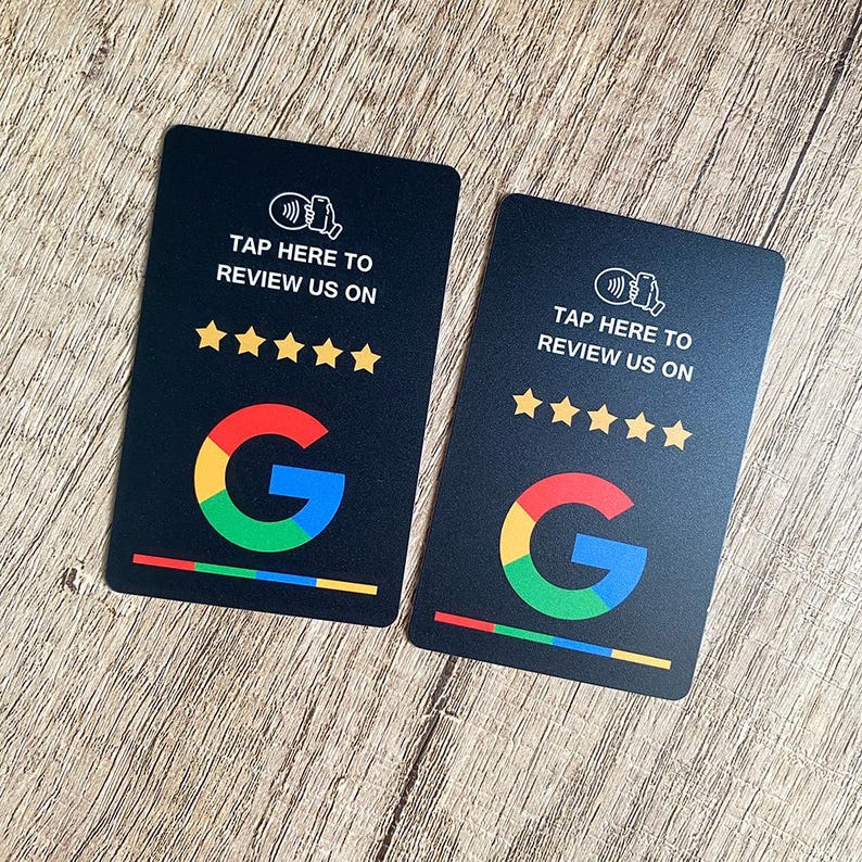 2 Pack Google Review Card NFC Tap Card for Shops Hotel Restaurant ...