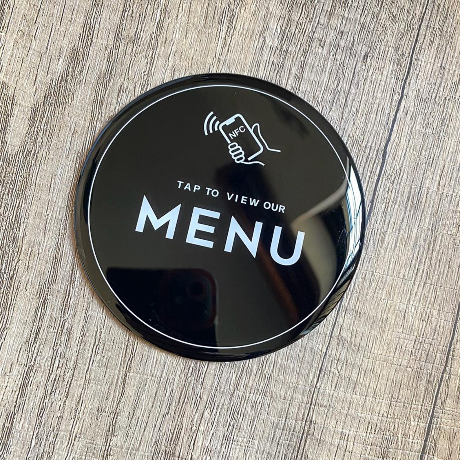10cm NFC Menu Plate Round Self-adhesive Tag,tap Table Cards, Restaurant ...
