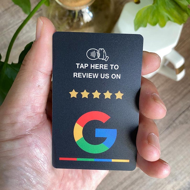 2 Pack Google Review Card NFC Tap Card for Shops Hotel Restaurant ...