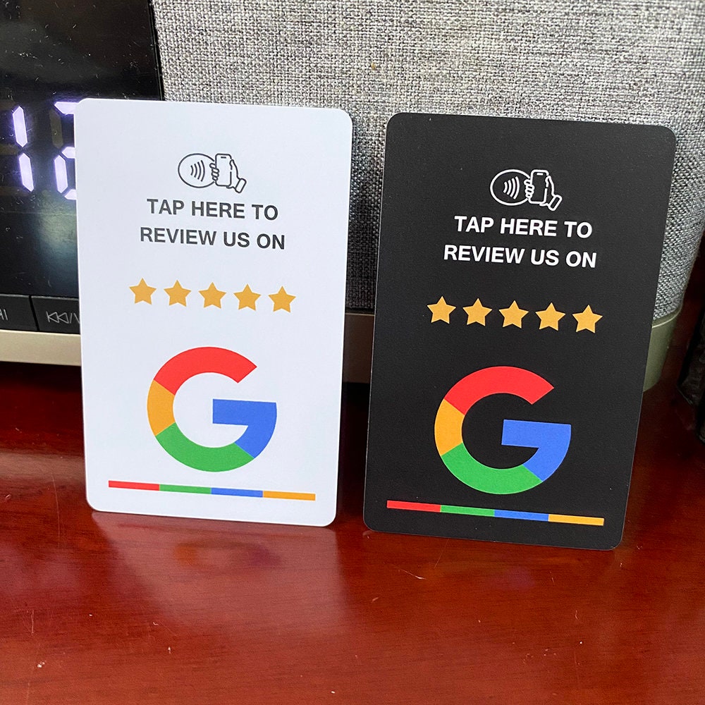 2 Pack Google Review Card NFC Tap Card for Shops Hotel Restaurant ...