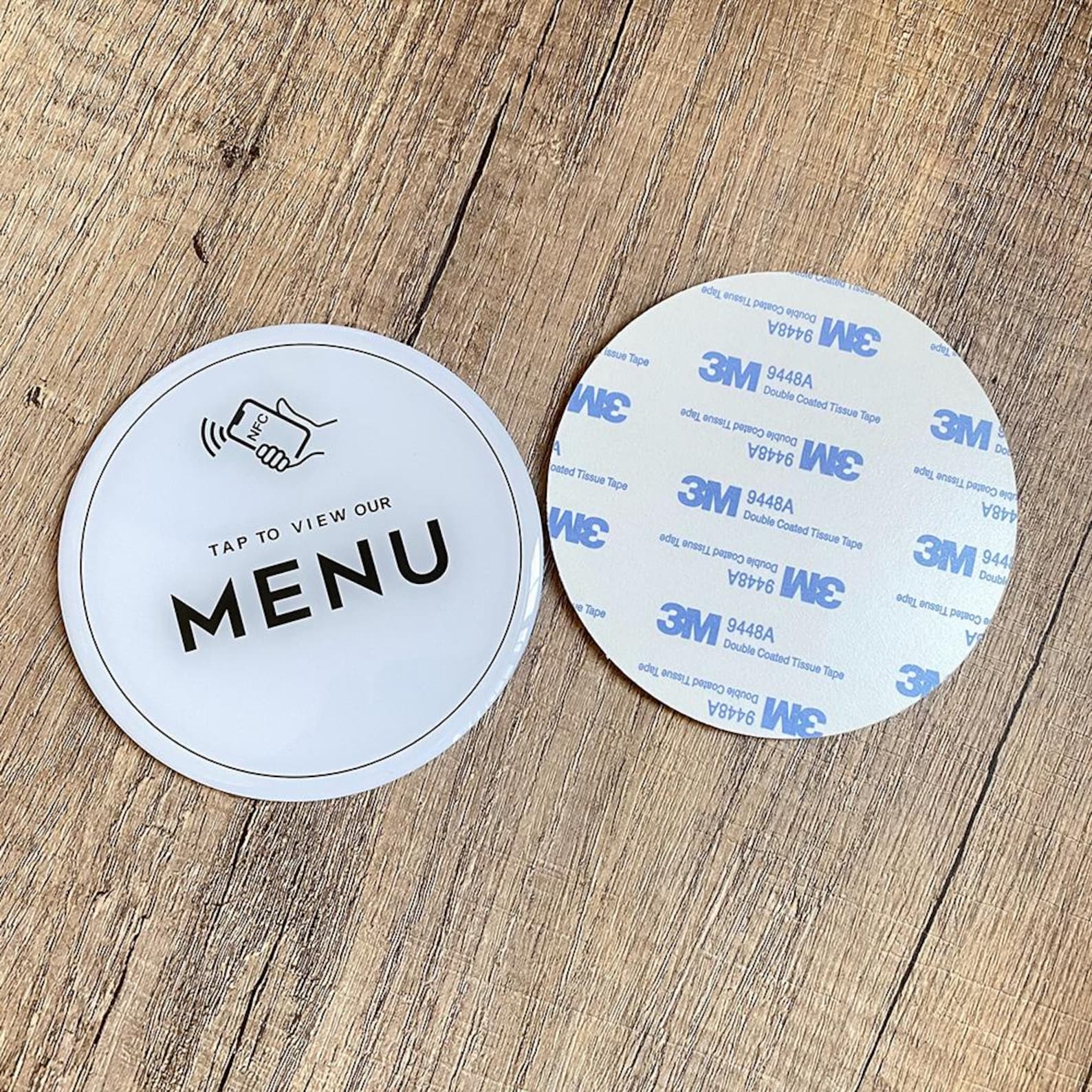 10cm NFC Menu Plate Round Self-adhesive Tag,tap Table Cards, Restaurant ...