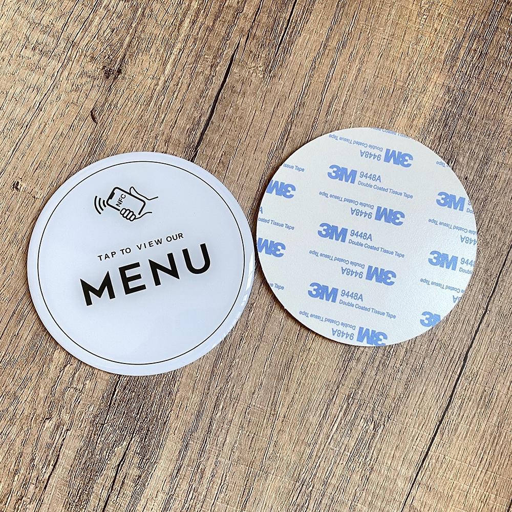 10cm NFC Menu Plate Round Self-adhesive Tag,tap Table Cards, Restaurant ...
