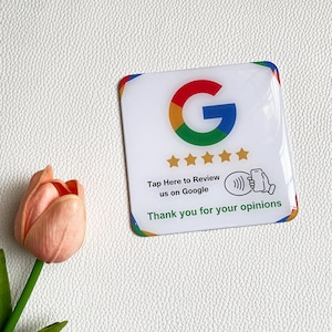 Get 5 Star Review in Seconds With Google Review Sticker Epoxy NFC Plate ...