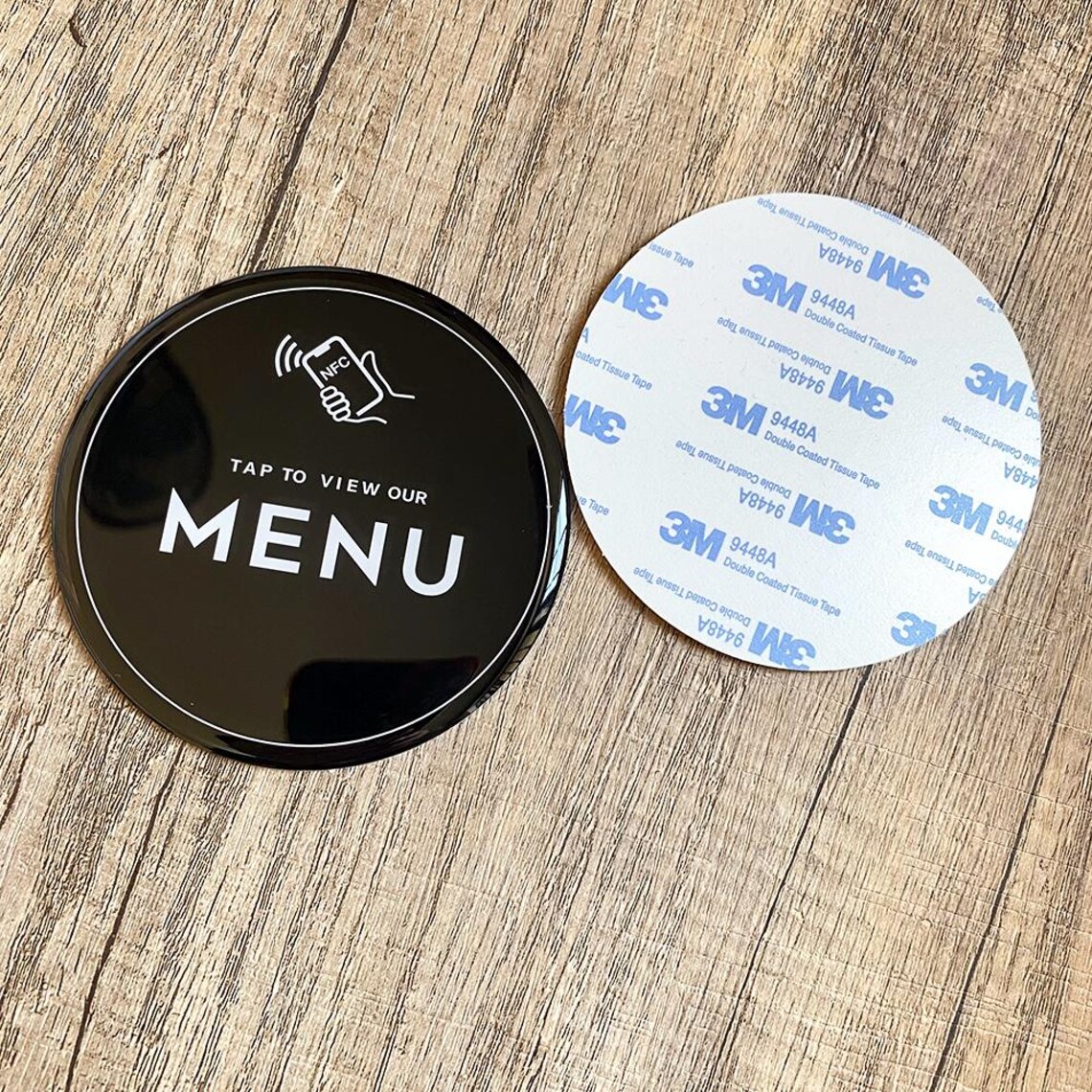 10cm NFC Menu Plate Round Self-adhesive Tag,tap Table Cards, Restaurant ...