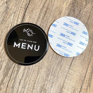10cm NFC Menu Plate Round Self-adhesive Tag,tap Table Cards, Restaurant ...