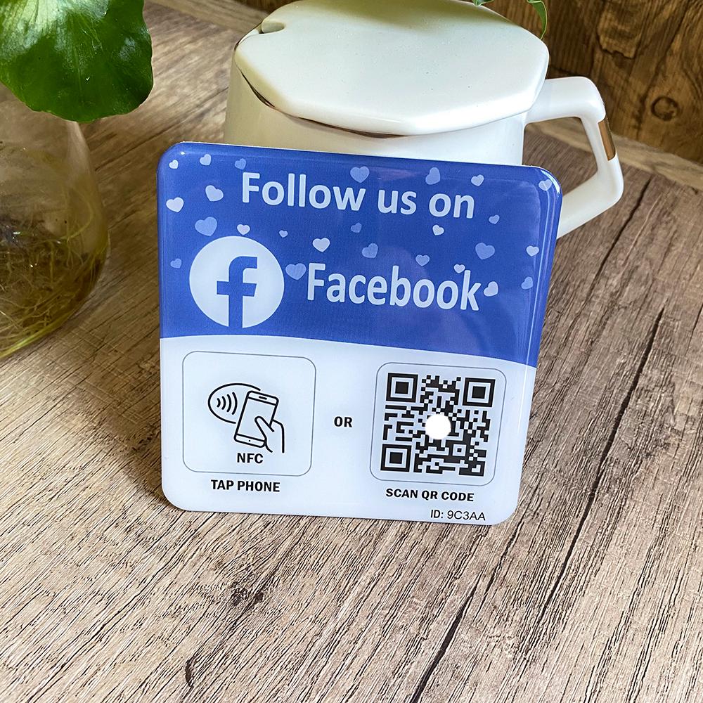 Social Media QR Code Plate Sticker: Facebook & Instagram NFC - Etsy