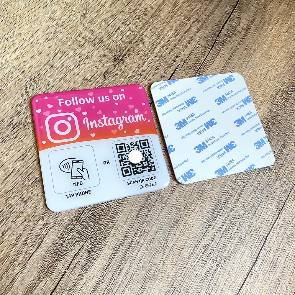 Social Media QR Code Plate Sticker: Facebook & Instagram NFC - Etsy