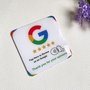 Get 5 Star Review in Seconds With Google Review Sticker Epoxy NFC Plate ...