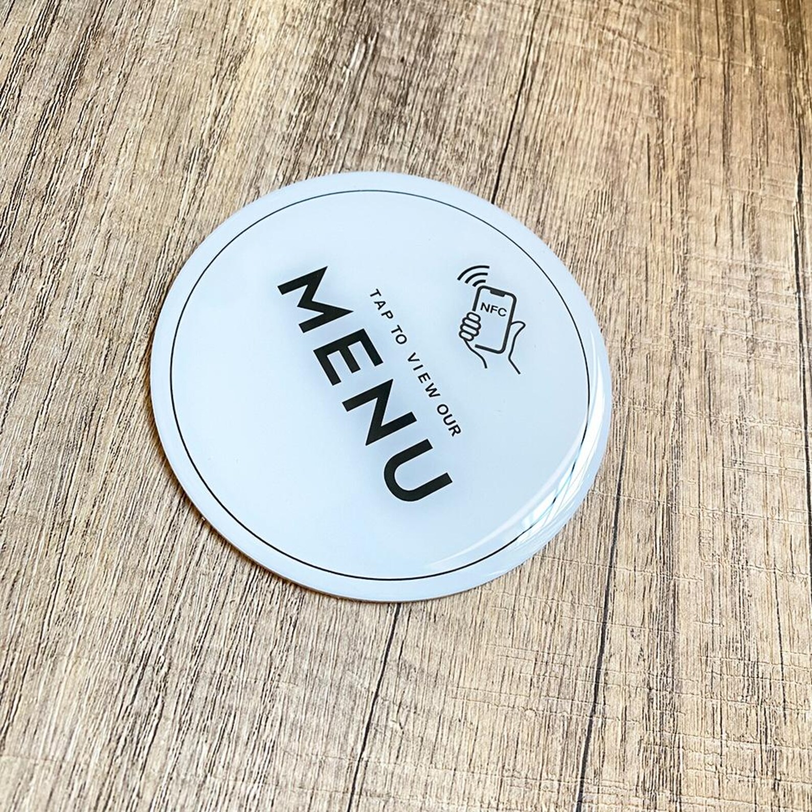 10cm NFC Menu Plate Round Self-adhesive Tag,tap Table Cards, Restaurant ...