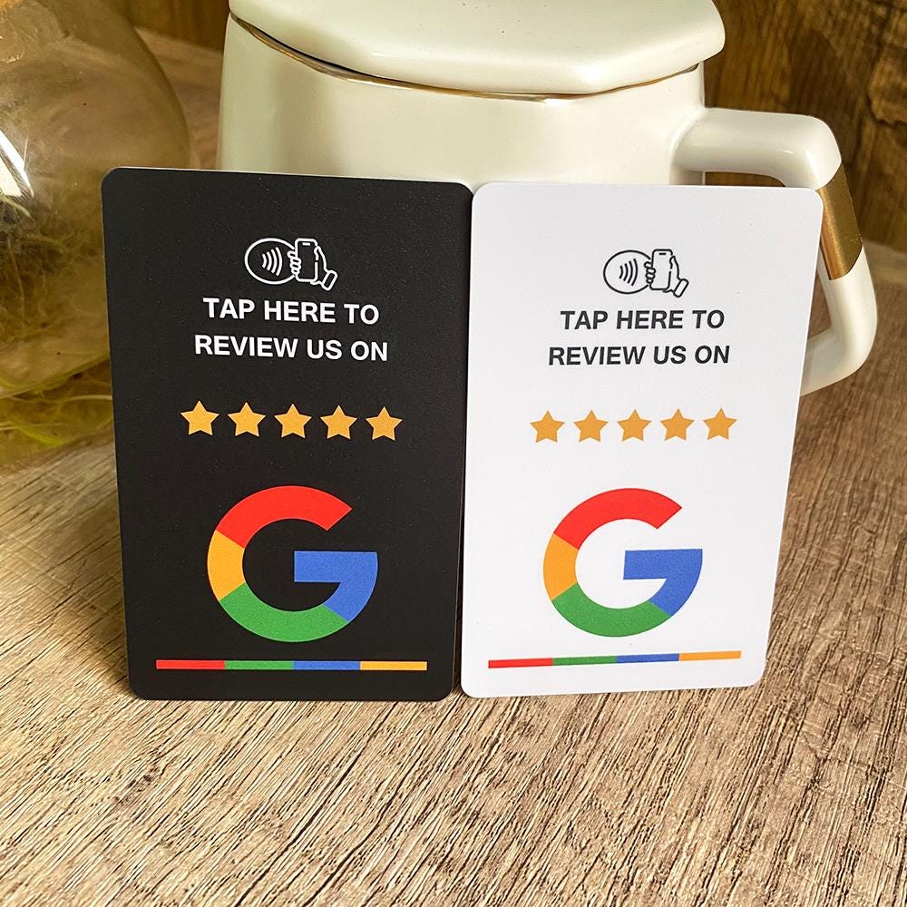 2 Pack Google Review Card NFC Tap Card for Shops Hotel Restaurant ...