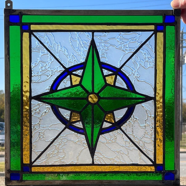 Compass Rose Stained Glass Pattern - Etsy
