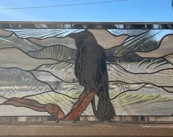 Stained Glass Raven - Etsy