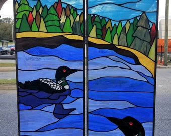 Stained glass loon | Etsy
