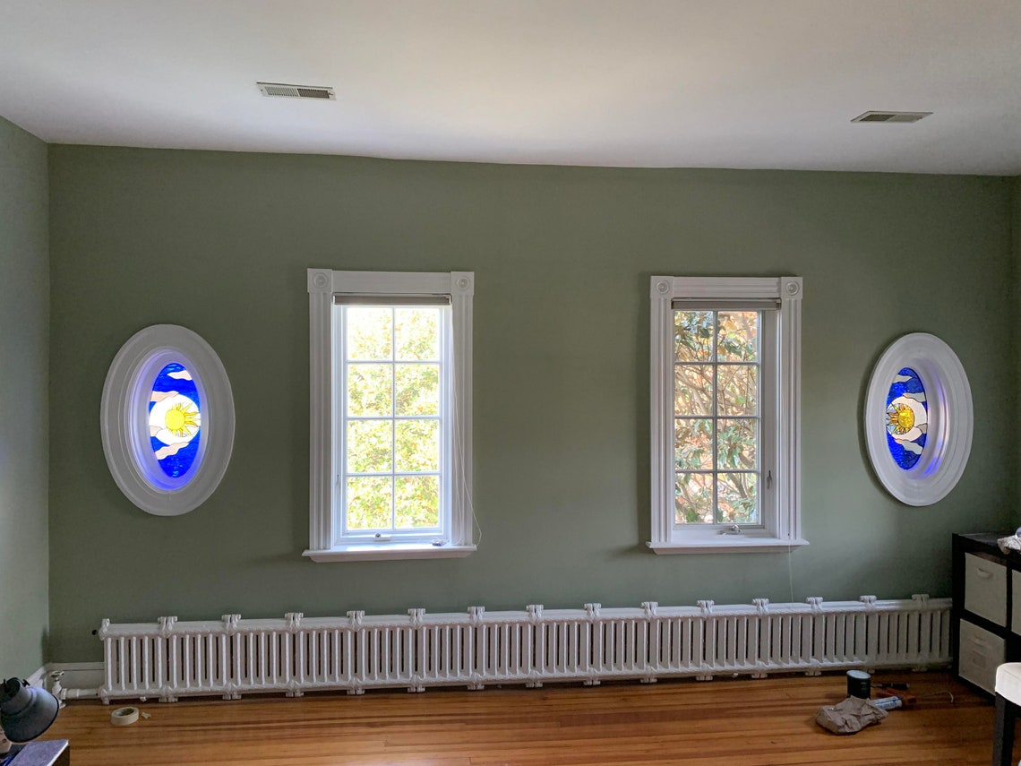 Stained Glass Oval Windows W 456 - Etsy
