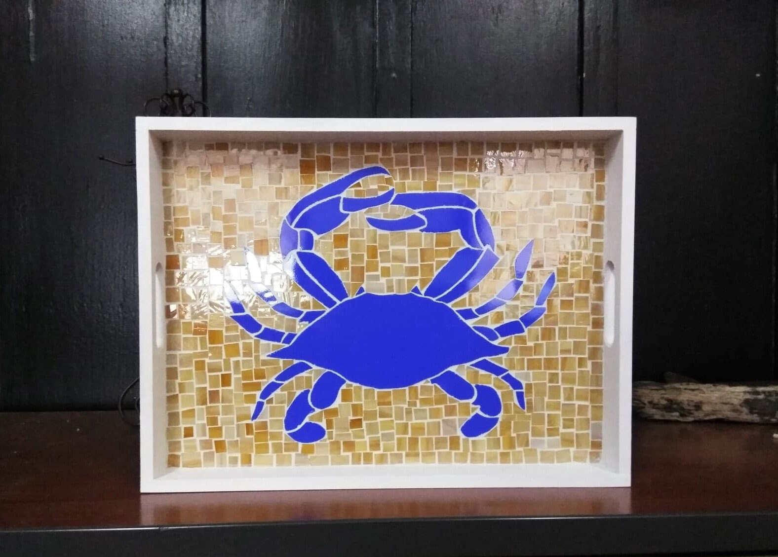 M-3 Mosaic Crab Tray | Etsy