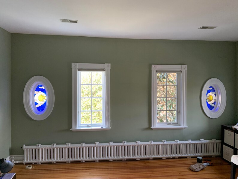 Stained Glass Oval Windows W 456 - Etsy