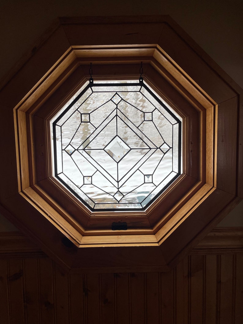 Stained Glass Window W-233 Elegant Octagon - Etsy