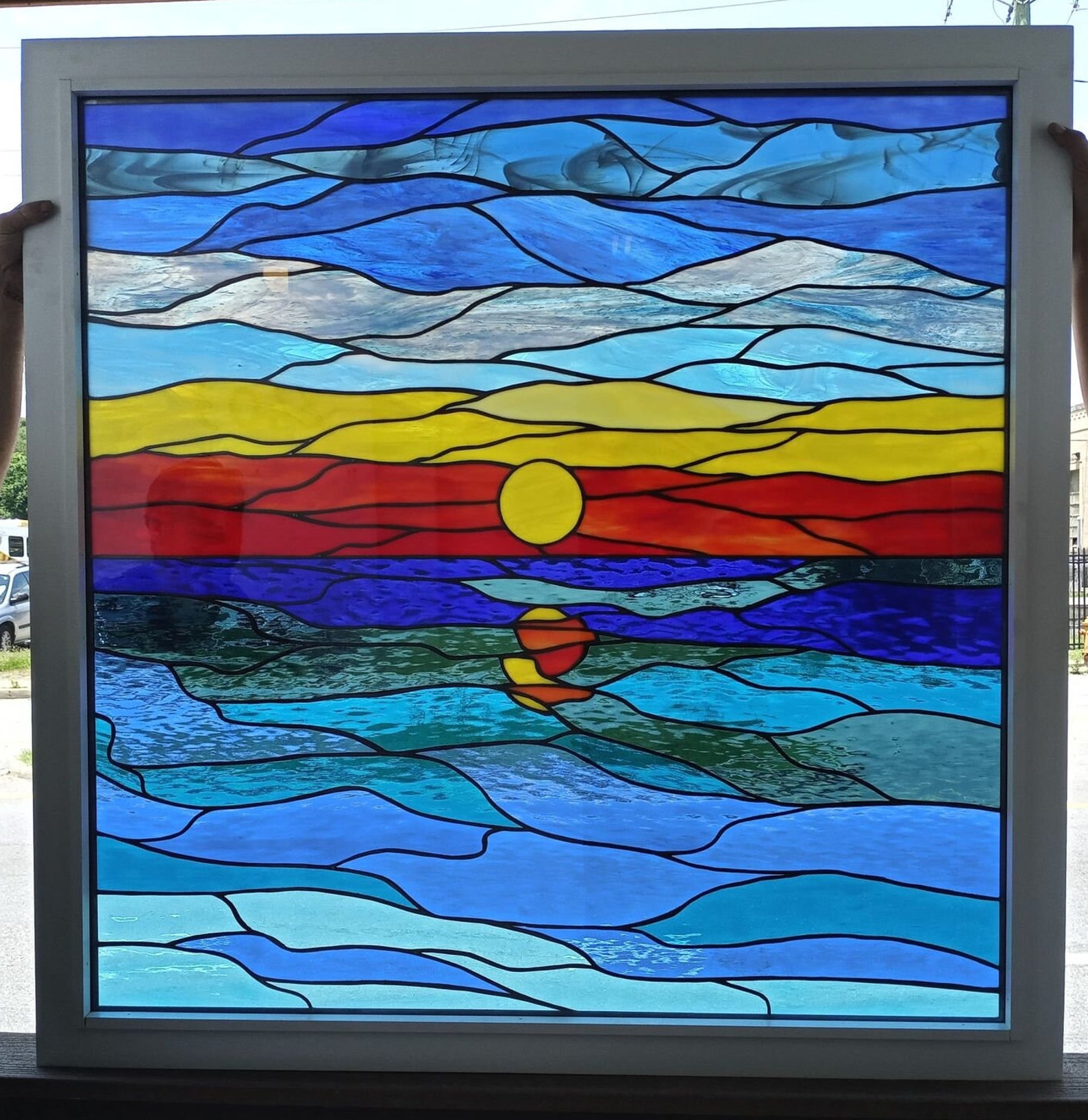 Stained Glass Window W-463 Sunset - Etsy