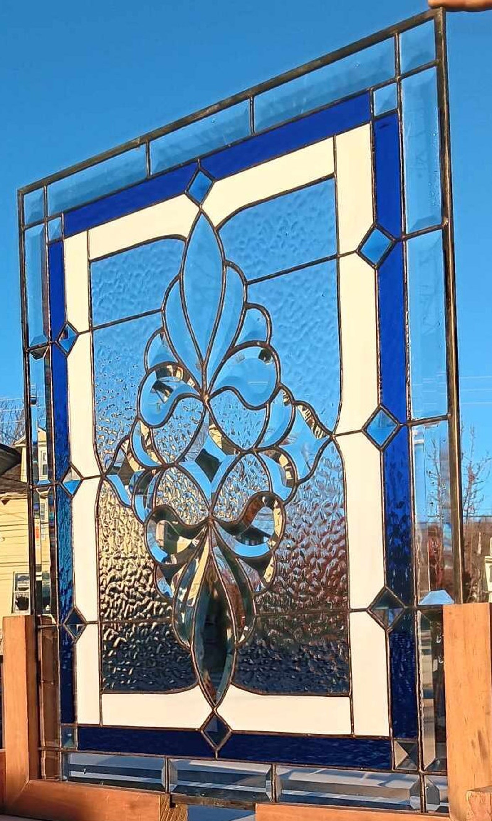 Stained Glass Window - W-505 Elegant Bevel Cluster - Etsy