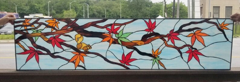 Stained Glass Transom Window TW-306 Nature - Etsy