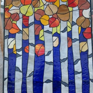 Stained Glass Hanging Panel P-311 Aspen Trees II - Etsy