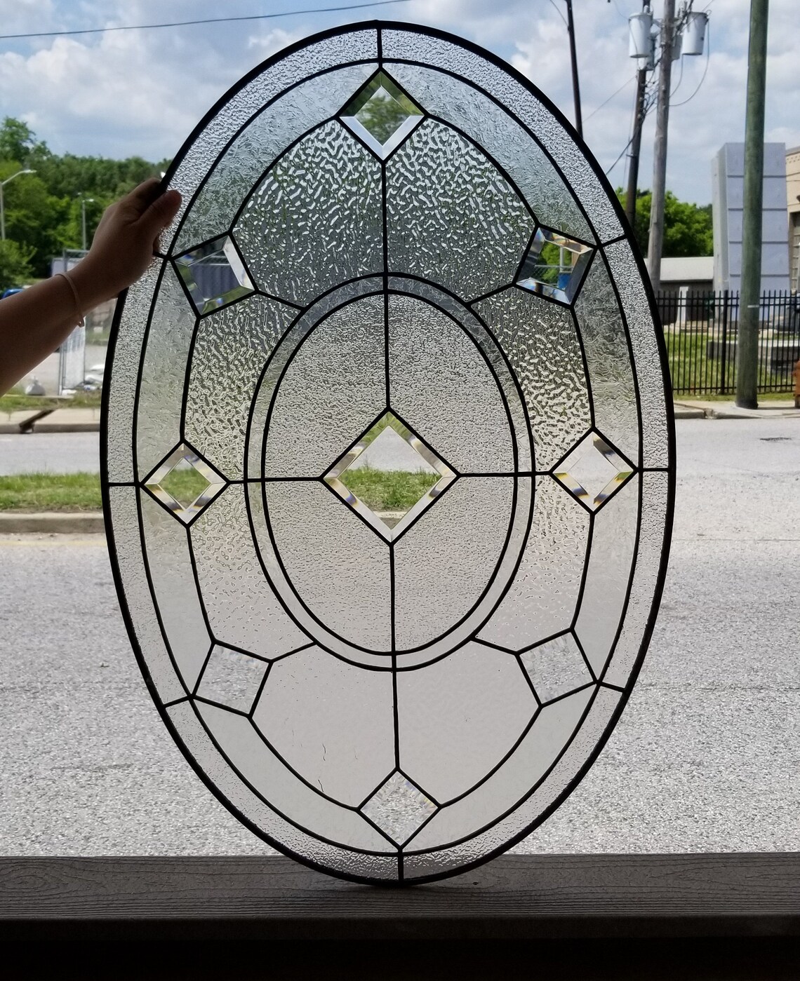 Stained Glass Windows W-341 Elegant Oval - Etsy