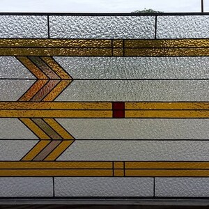 Stained Glass Window - W-155 Mission Style in Earth Tones - Etsy