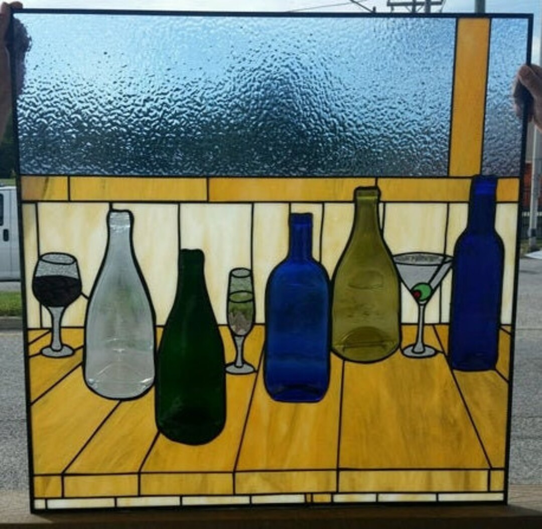 Stained Glass Window - W-133 Cocktail Bar - Etsy