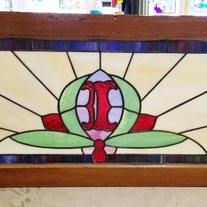 Stained Glass Transom Window - TW-268 Classic Monogram - Etsy