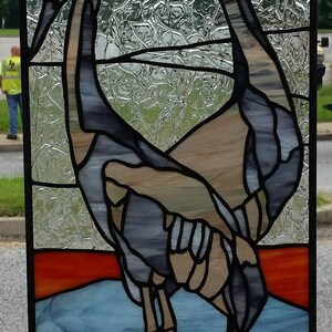 Stained Glass Cabinet Inserts CI-44 Sand Hill Cranes - Etsy