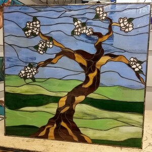 Stained Glass Window - W-221 Flowering Dogwood Tree - Etsy